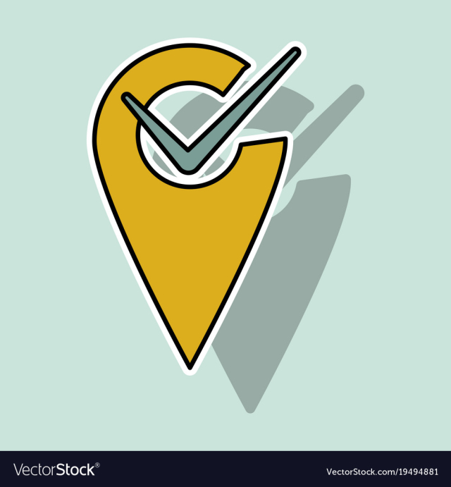 Free: Sticker navigation geolocation icon in flat vector image - nohat.cc