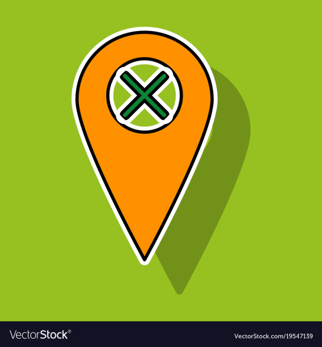 Free: Sticker navigation geolocation icon in flat vector image - nohat.cc