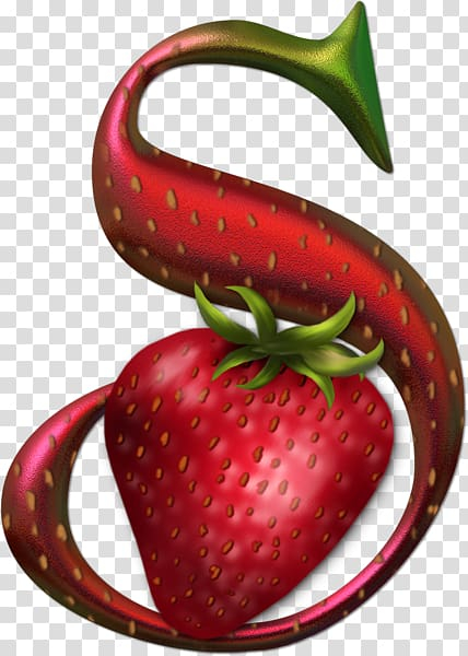 Free: Strawberry Letter Alphabet N Fruit, strawberry transparent ...