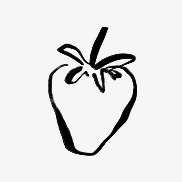 Free: Strawberry line art, fruit | Free Photo - rawpixel - nohat.cc