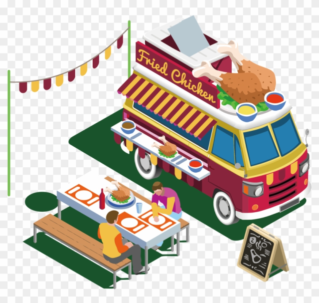 Free: Street Food Car Van Take-out Fried Chicken - Food Truck - nohat.cc