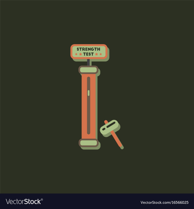 Free: Strength tester test your strength amusement game vector image ...