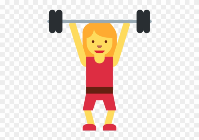 Free: Strength Training For Women - Girl Lifting Weights Emoji - nohat.cc