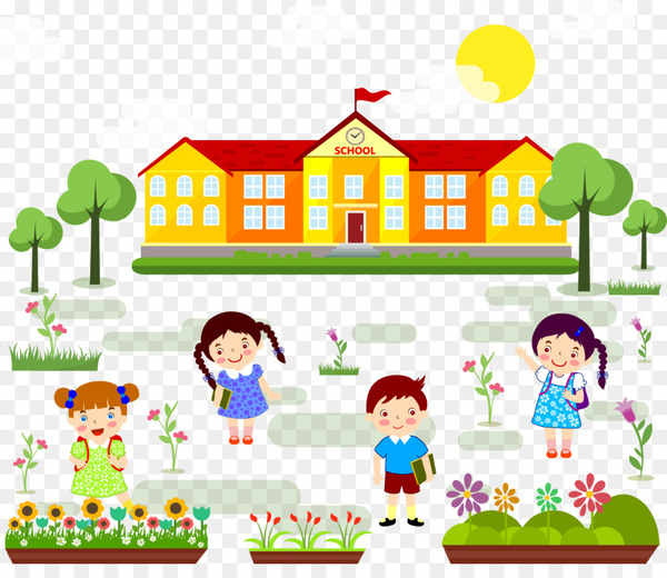 Free: Student First day of school Clip art - Back to school children ...