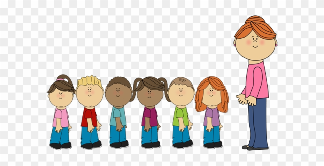Children Queuing Clipart