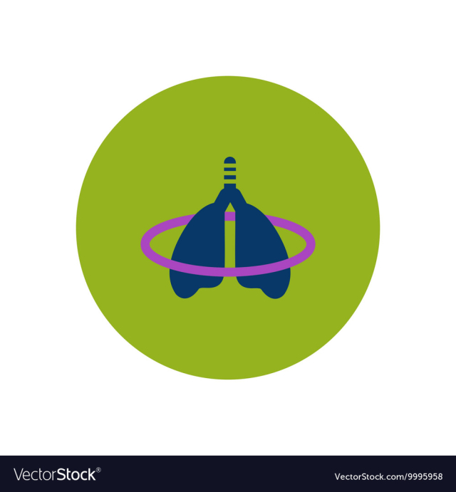 Free: Stylish icon in color circle inflammation lungs vector image ...