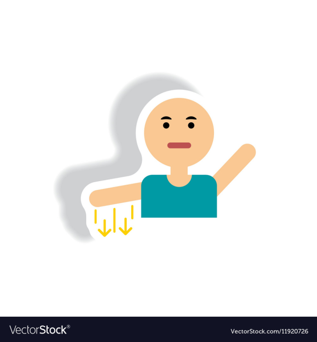 Free: Stylish icon in paper sticker style numb hand vector image - nohat.cc