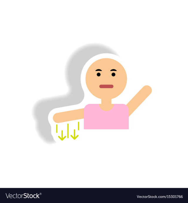 Free: Stylish icon in paper sticker style numb hand vector image - nohat.cc