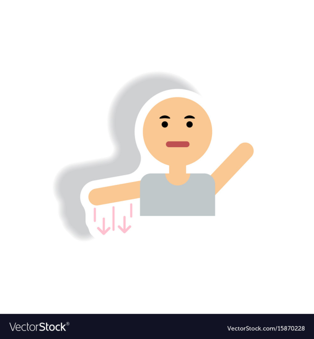 Free: Stylish icon in paper sticker style numb hand vector image - nohat.cc