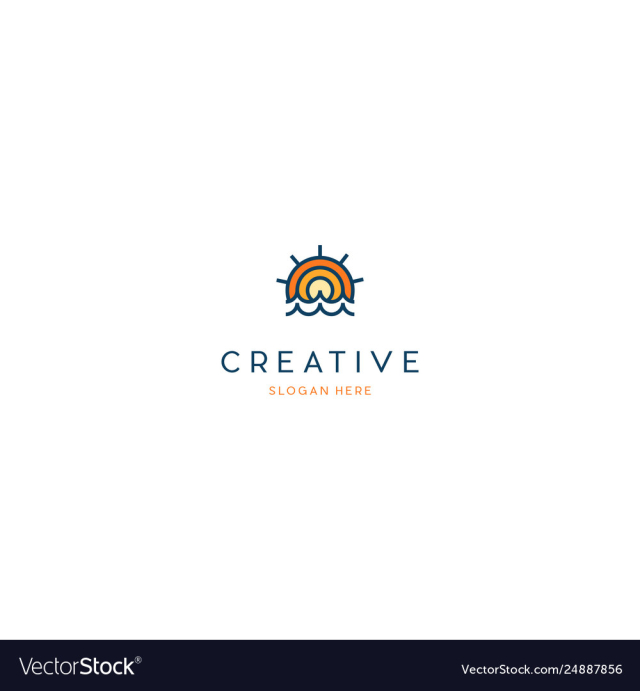 Free: Sun ocean traveling creative logo design vector image - nohat.cc