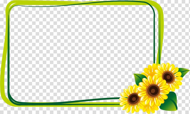 Free: Sunflower frame illustration, Common sunflower Summer ...