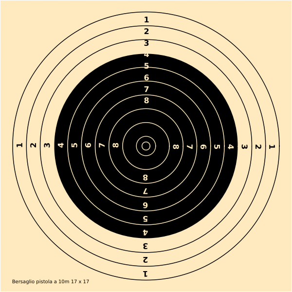 Free: SVG 10m pistol shooting target vector image - nohat.cc