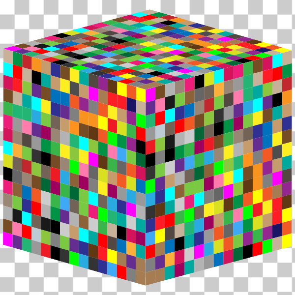 Free: SVG 3D Multicolored cube - nohat.cc