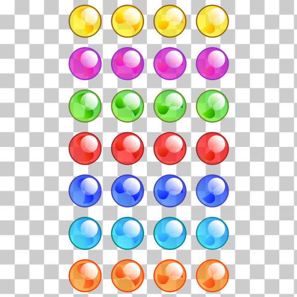 Free: SVG 7x5 shiny colored marbles vector graphics - nohat.cc