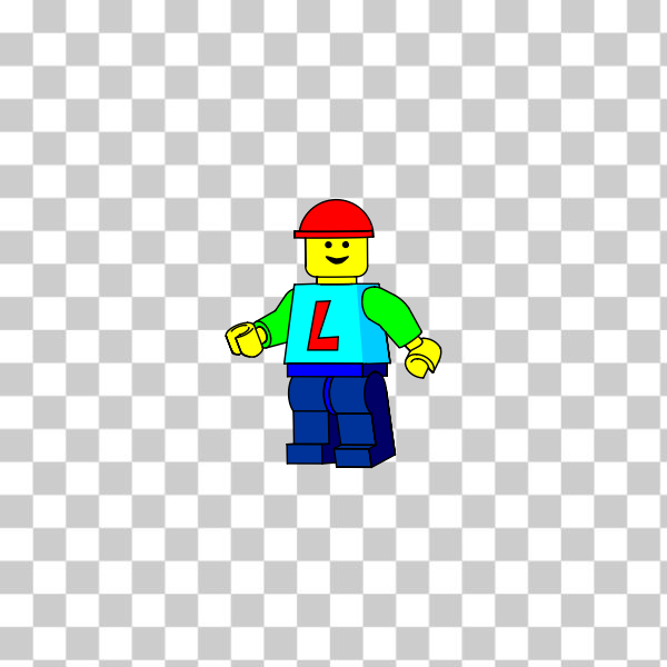 Free: SVG A Lego minifigure vector image - nohat.cc