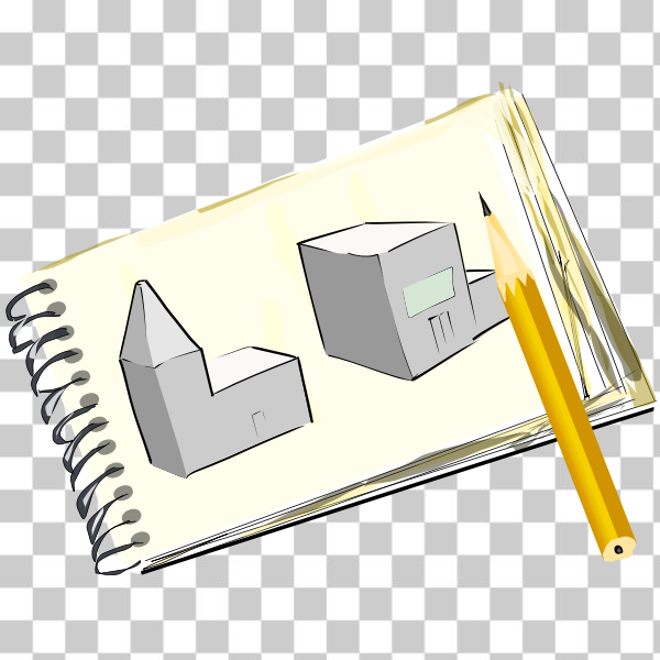 Free: SVG A notepad with street sketch - nohat.cc