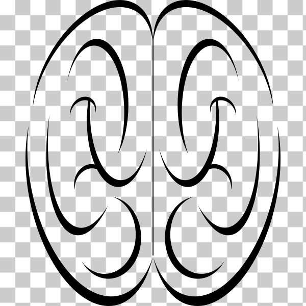 Free: SVG Abstract brain from top vector graphics - nohat.cc