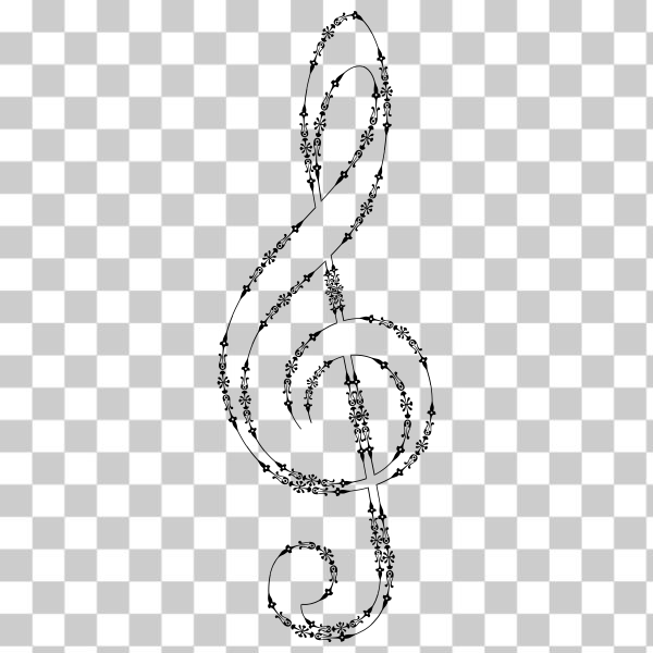 Free: SVG Abstract musical clef - nohat.cc
