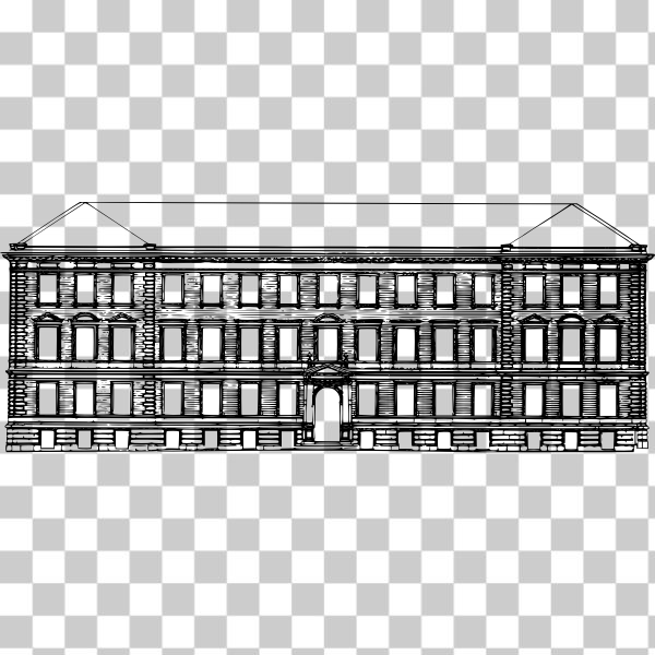 Free: SVG American style old architecture vector graphics - nohat.cc