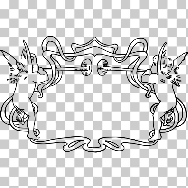 Free: SVG Angels with trumpets frame - nohat.cc