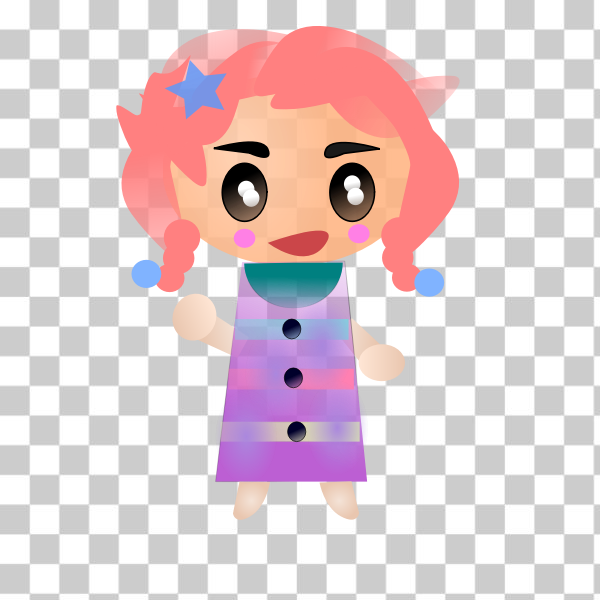 Free: SVG Anime girl vector image - nohat.cc