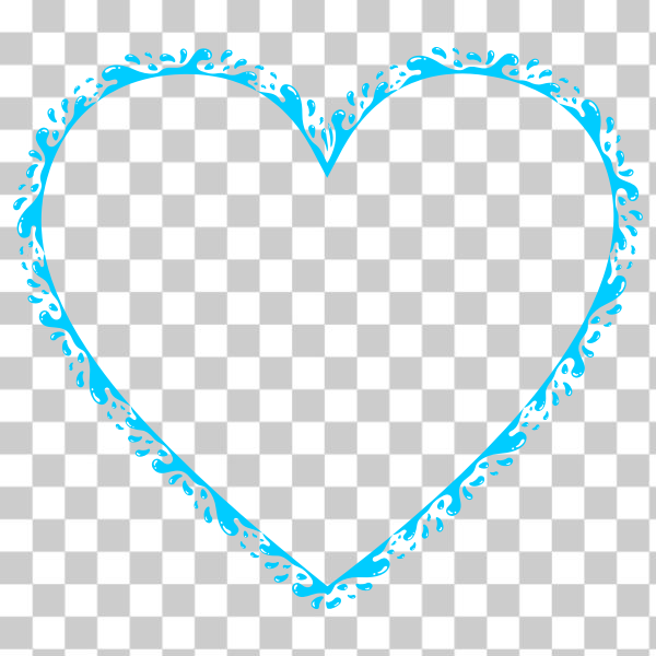 Free: SVG Aqua heart - nohat.cc