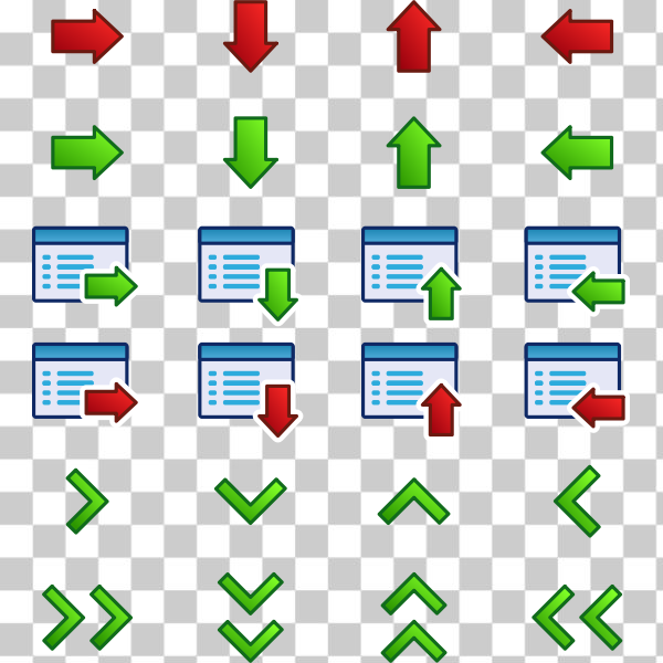 Free: SVG Arrow button set vector clip art - nohat.cc
