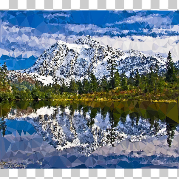 Free: SVG Arty mountain and lake - nohat.cc