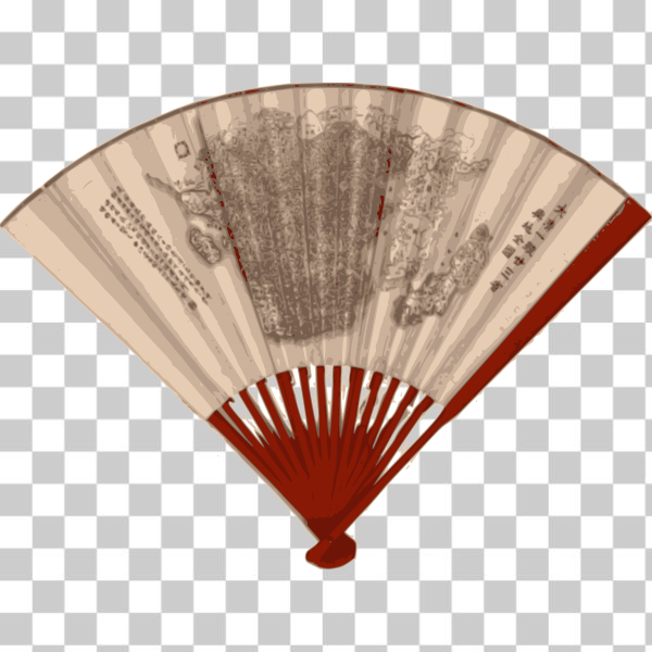 Free: SVG Asian Fan with a map - 1890 - nohat.cc