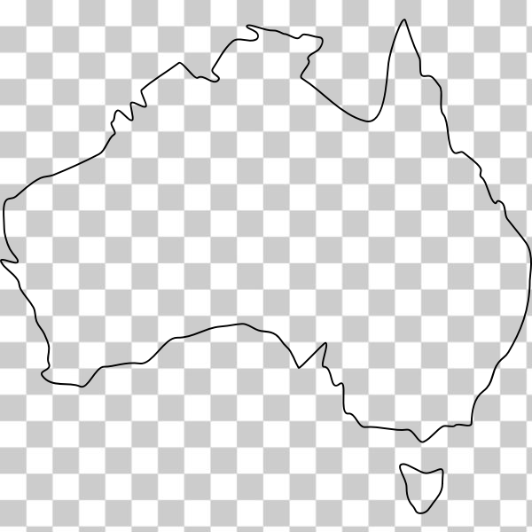 Free: SVG Australia map outline vector illustration - nohat.cc