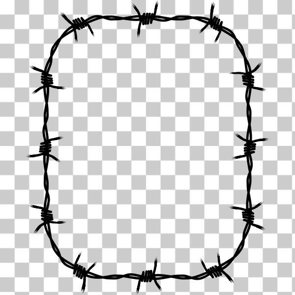 Free: SVG Barbed wire frame image - nohat.cc