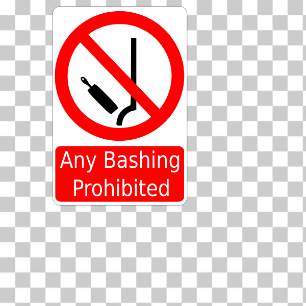 Free: SVG Bashing prohibited sign vector image - nohat.cc