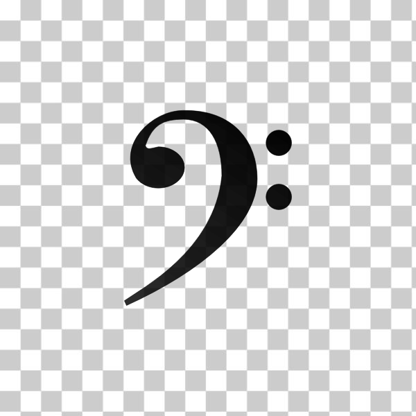 Free: SVG Bass clef vector illustration - nohat.cc