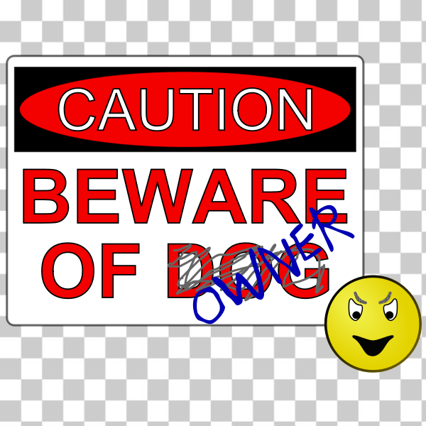 Free: SVG Beware of dog vector image - nohat.cc