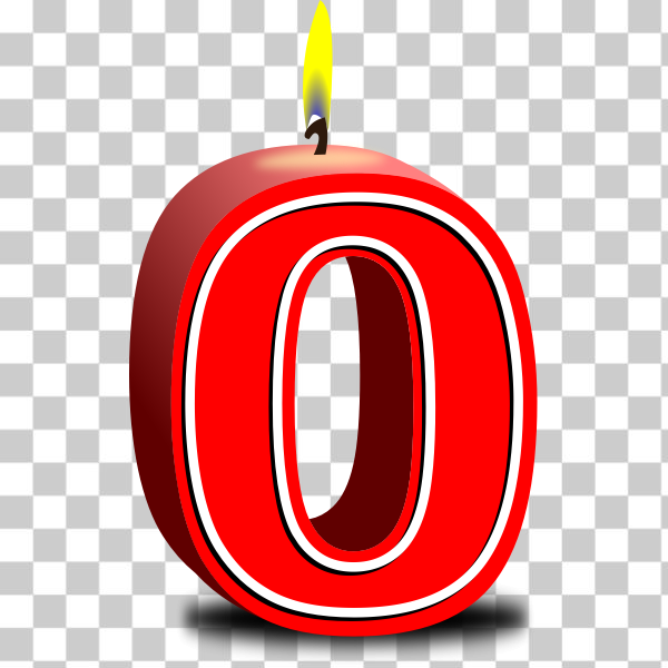 Free: SVG Birthday candle with zero - nohat.cc