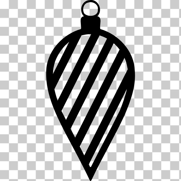 Free: SVG Black and white decorative bauble - nohat.cc
