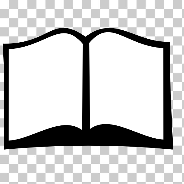 Open Book Clip Art Black And White