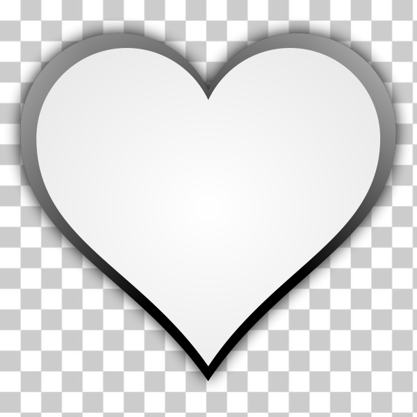 Free: SVG Black and white symmetrical heart shape - nohat.cc