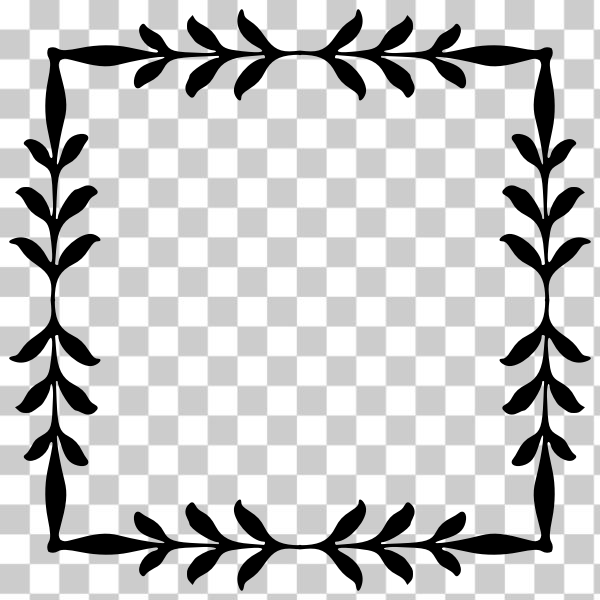 Free: SVG Black branch frame - nohat.cc