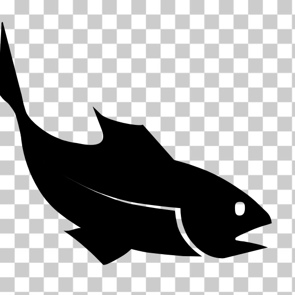 Free: SVG Black fish vector drawing - nohat.cc