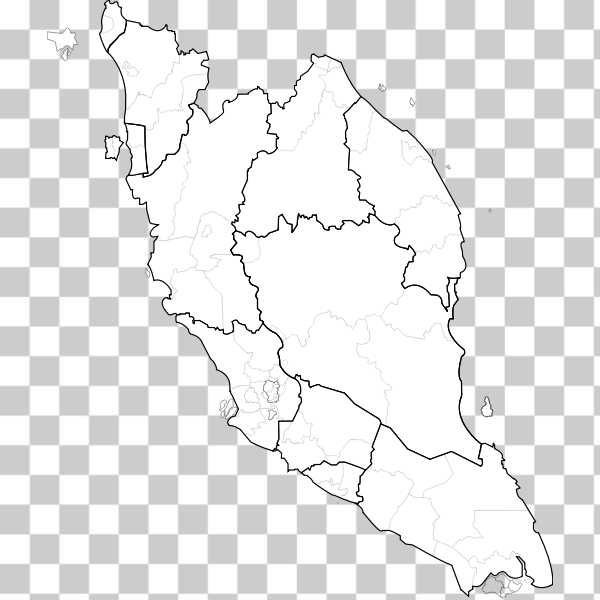 Free: SVG Blank map of peninsular Malaysia - nohat.cc