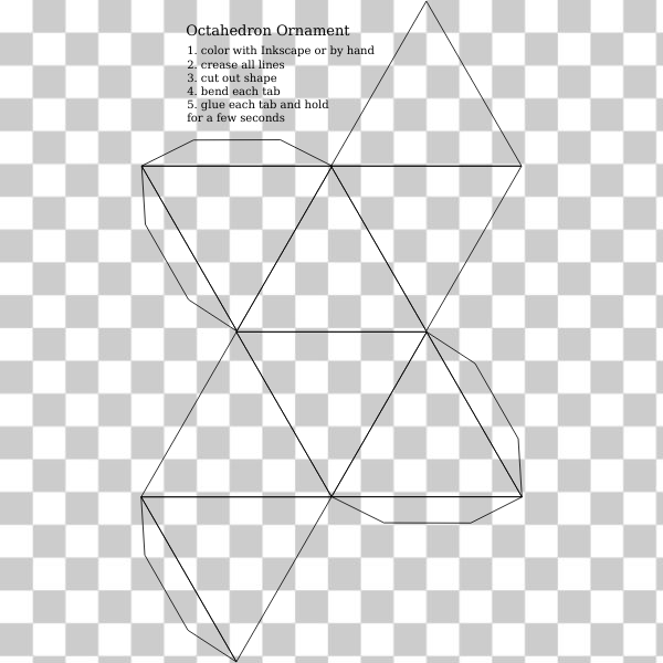 Free: SVG blank octahedron ornament - nohat.cc