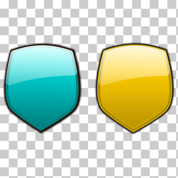 Free: SVG Blue and yellow shields vector image - nohat.cc