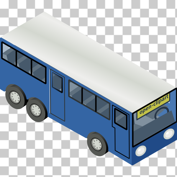 Free: SVG Blue bus vector drawing - nohat.cc