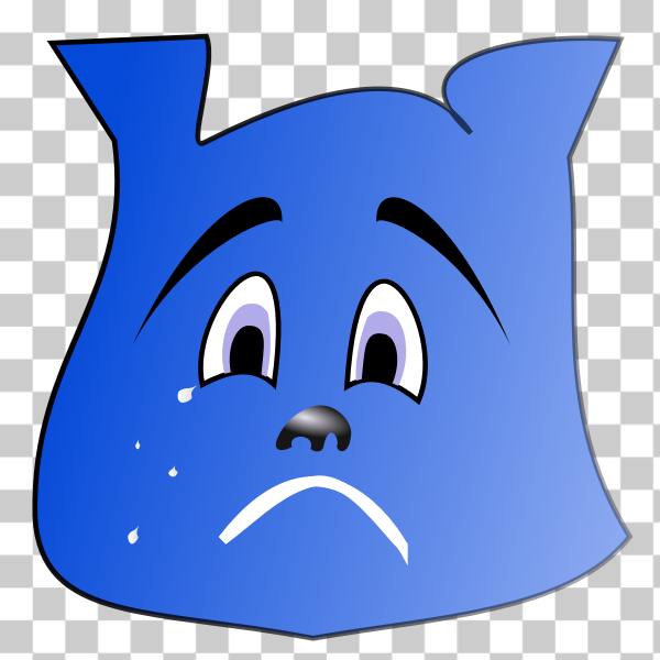 Free: SVG Blue crying character - nohat.cc