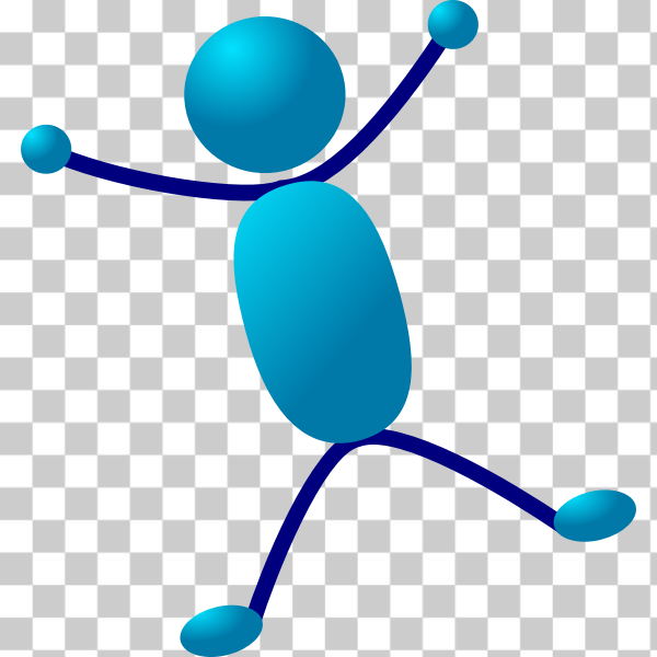 Free: SVG Blue stick figure - nohat.cc
