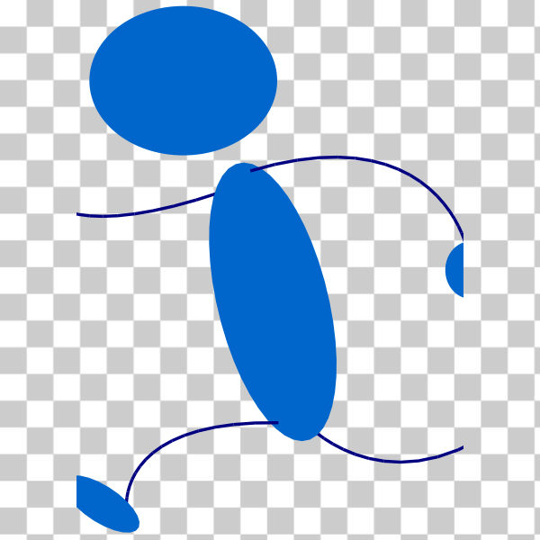 Free: SVG Blue stick man - nohat.cc