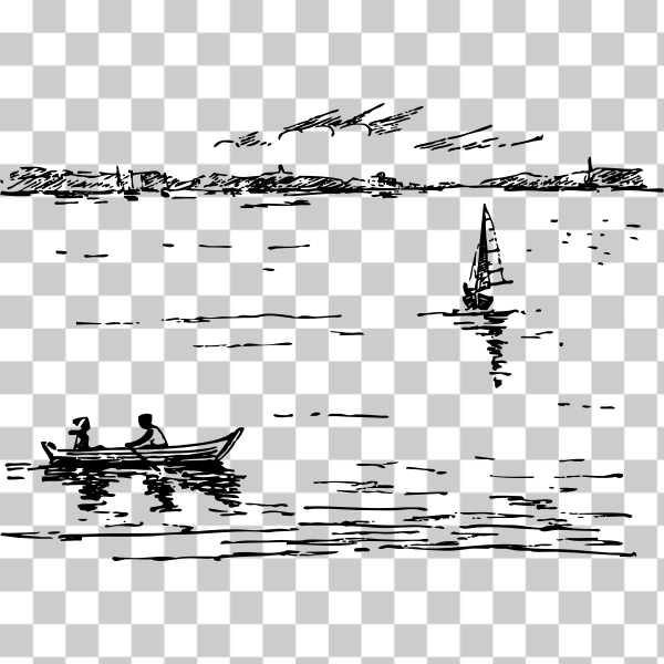 Free: SVG boating scene - nohat.cc