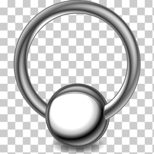 Free: SVG Body piercing ring vector illustration - nohat.cc