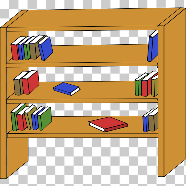 Free: SVG Bookcase vector graphics - nohat.cc